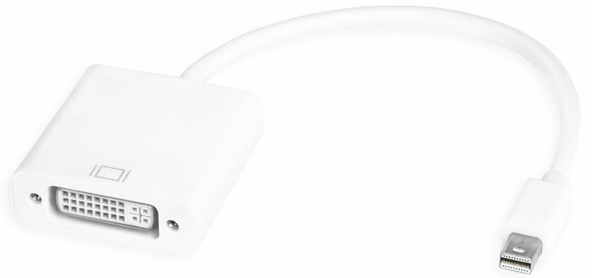 Адаптер переходник mini DisplayPort DVI AM AF GCR для MacBook Pro MacBook Air белый преобразователь сигнала mini display port dvi