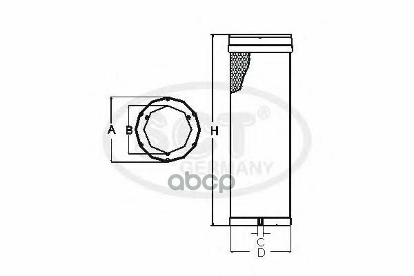 Фильтр Воздушный "Sct" Kamaz 65116/ 65117/ 53215/ 53229/ 54115/ 4350/ 4326/ 5350/ 53504/ 43114/ 65111/ Man F90 96-96 SCT арт.