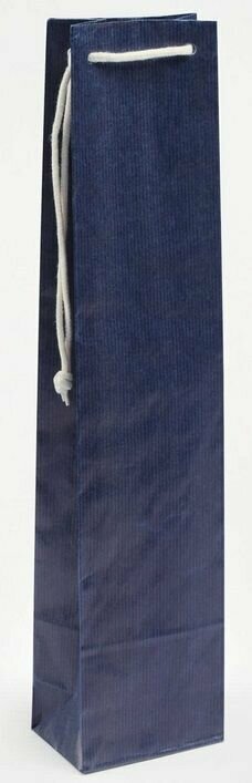 Крафт пакет 2 шт.95x380х65 под бутылку синие арт.42