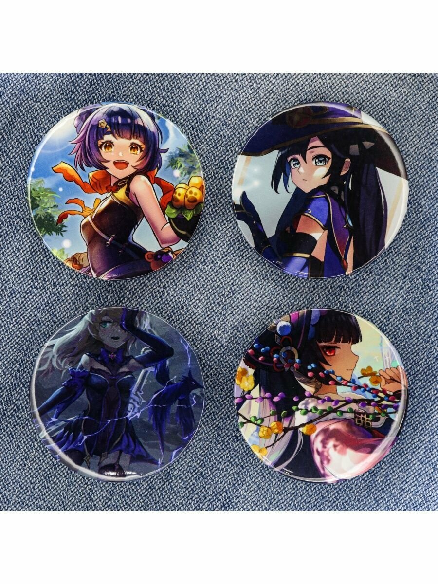 Набор значков аниме серии Genshin Impact