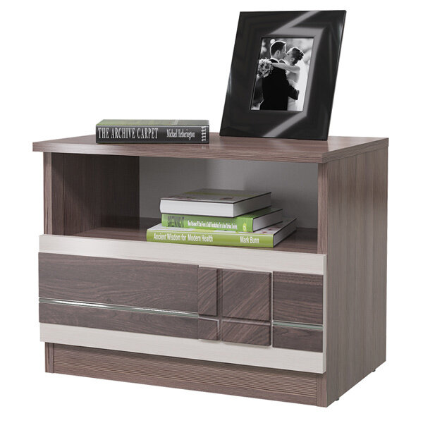 Тумба прикроватная Презент 4-0919М, цвет бодега тёмный/бодега светлый