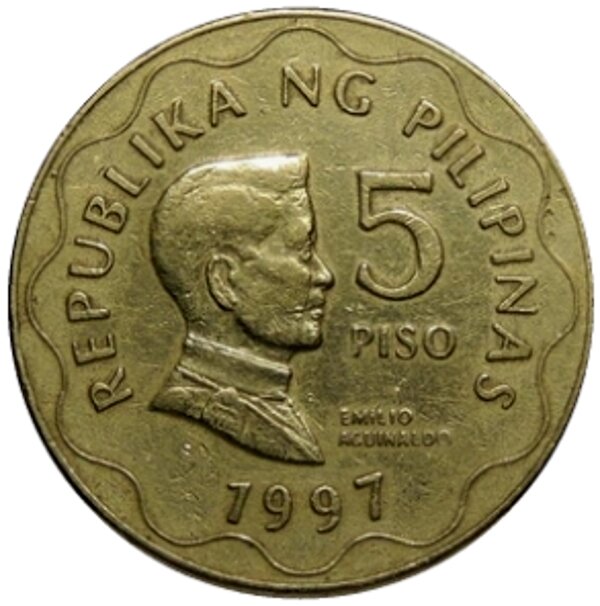 5 песо 1997 Филиппины
