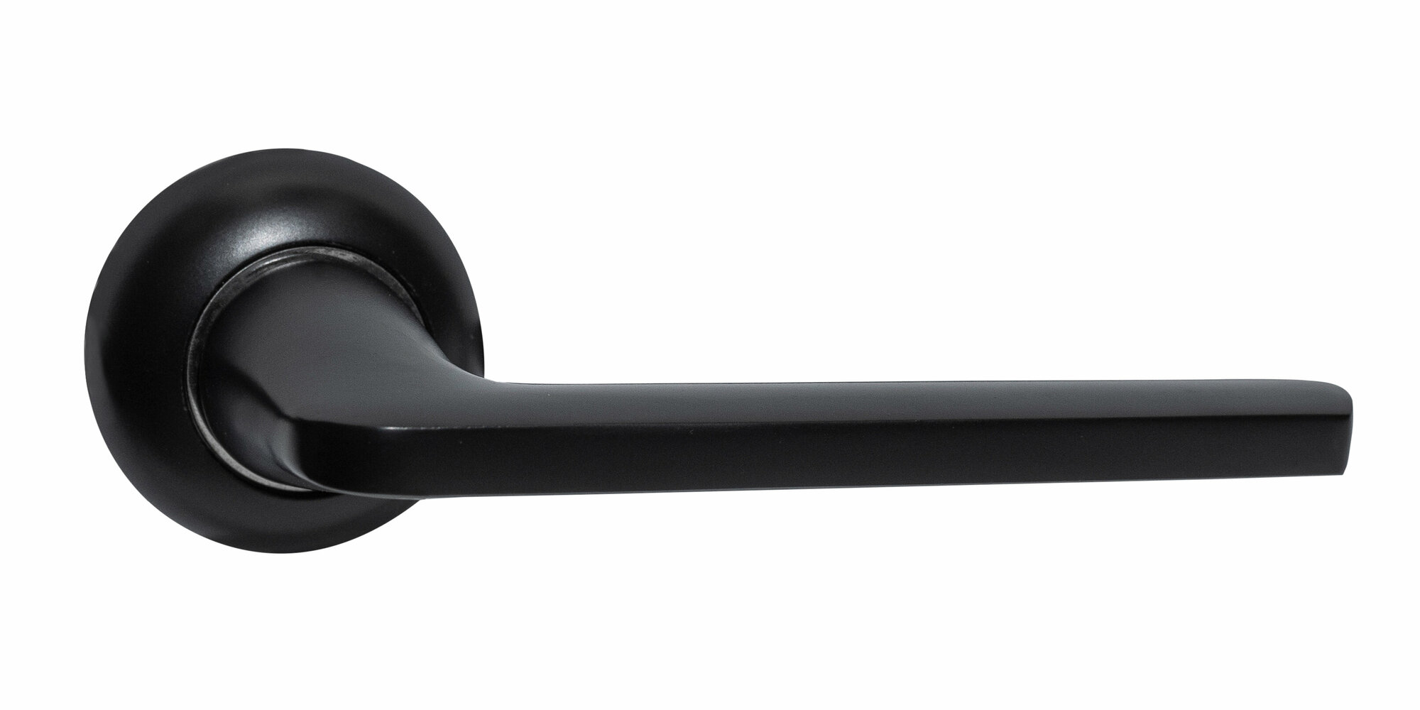 Дверная ручка Ollie Libwa, алюминий, круглая розетка, черная