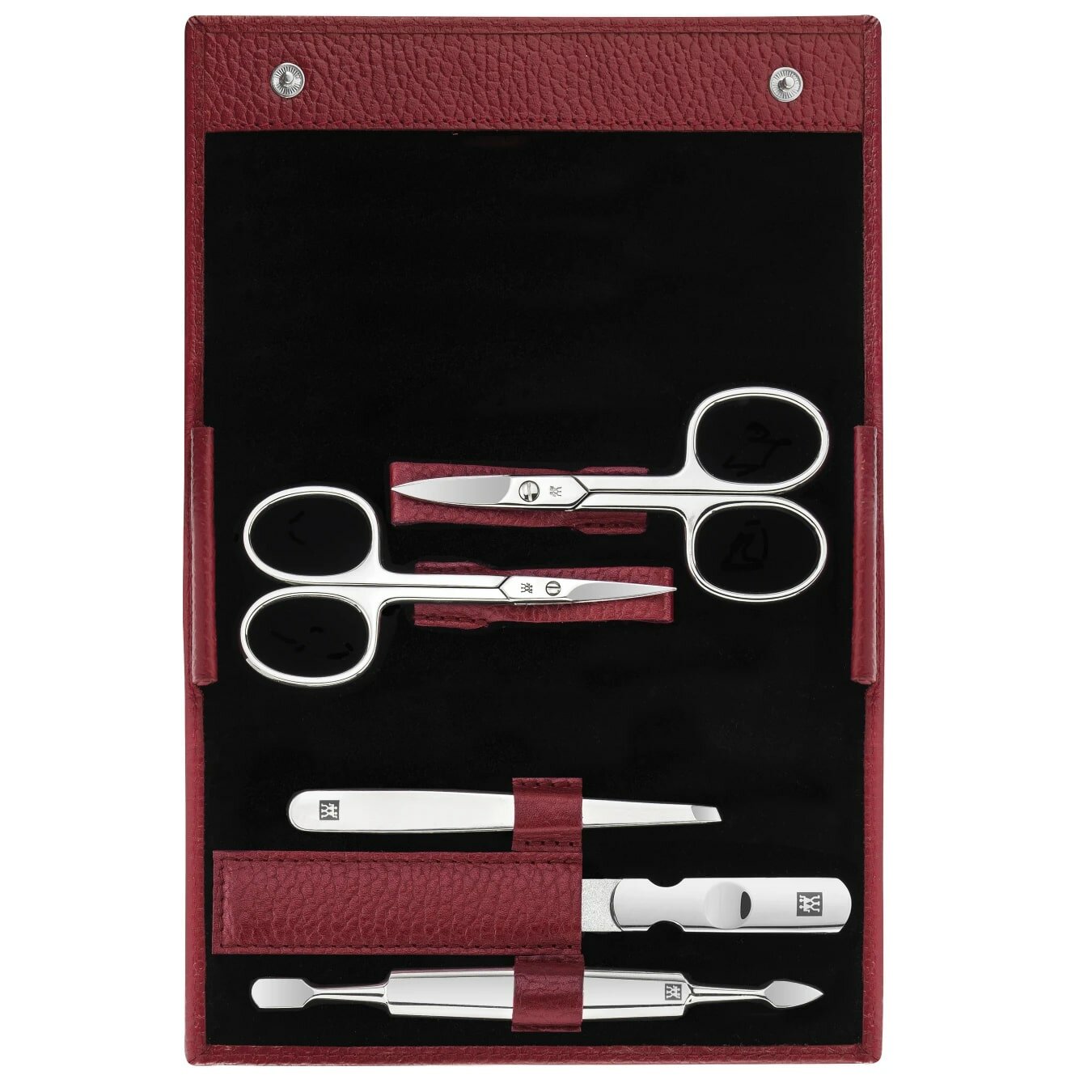 Маникюрный набор Zwilling Classic Inox, 5 предметов, нержавеющая сталь, красный