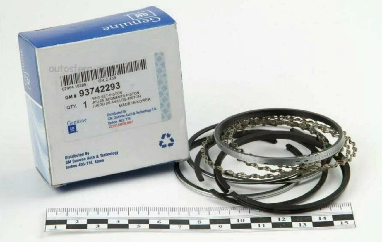GENERAL MOTORS 93742293 Кольца поршневые Daewoo Nubira 1999-2003