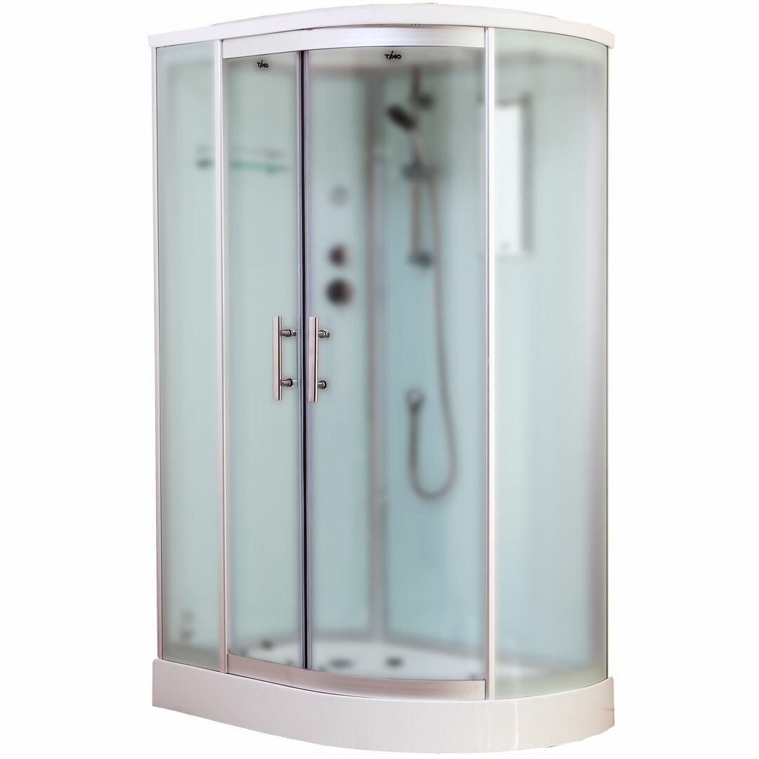 Душевая кабина Timo (Тимо) Standart T-6602SLF цвет профиля хром, стекло матовое 5 мм 88,5х220х120 см