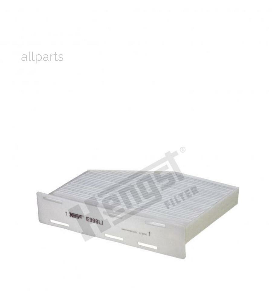 HENGST FILTER E998LI Фильтр салона AUDI: A3 03-, Q3 11- \ SEAT: ALHAMBRA 10-, ALTEA 04-, LEON 05-, TOLEDO III 04- \ SKODA: OCTAVIA 04-, YETI 09- \ VW: CADDY 04-, GOLF 03-, PASSAT 05-