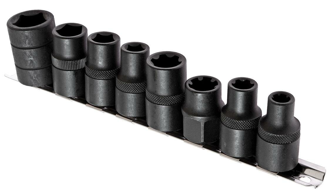JTC-4917S Набор головок специальных 1/2" 5-гранных и RIBE (8шт)