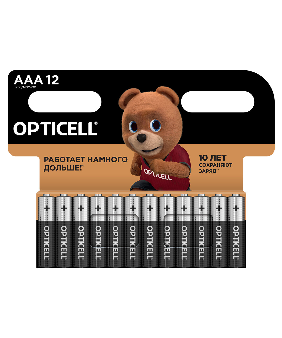 Элемент питания Opticell Basic AAA/LR03, алкалиновый, 12 штук — фото 1