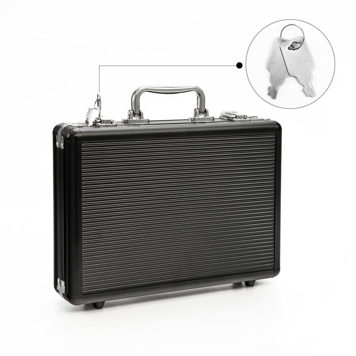 Кейс металлический КНР размер 30х21х6.5 см, цвет чёрный