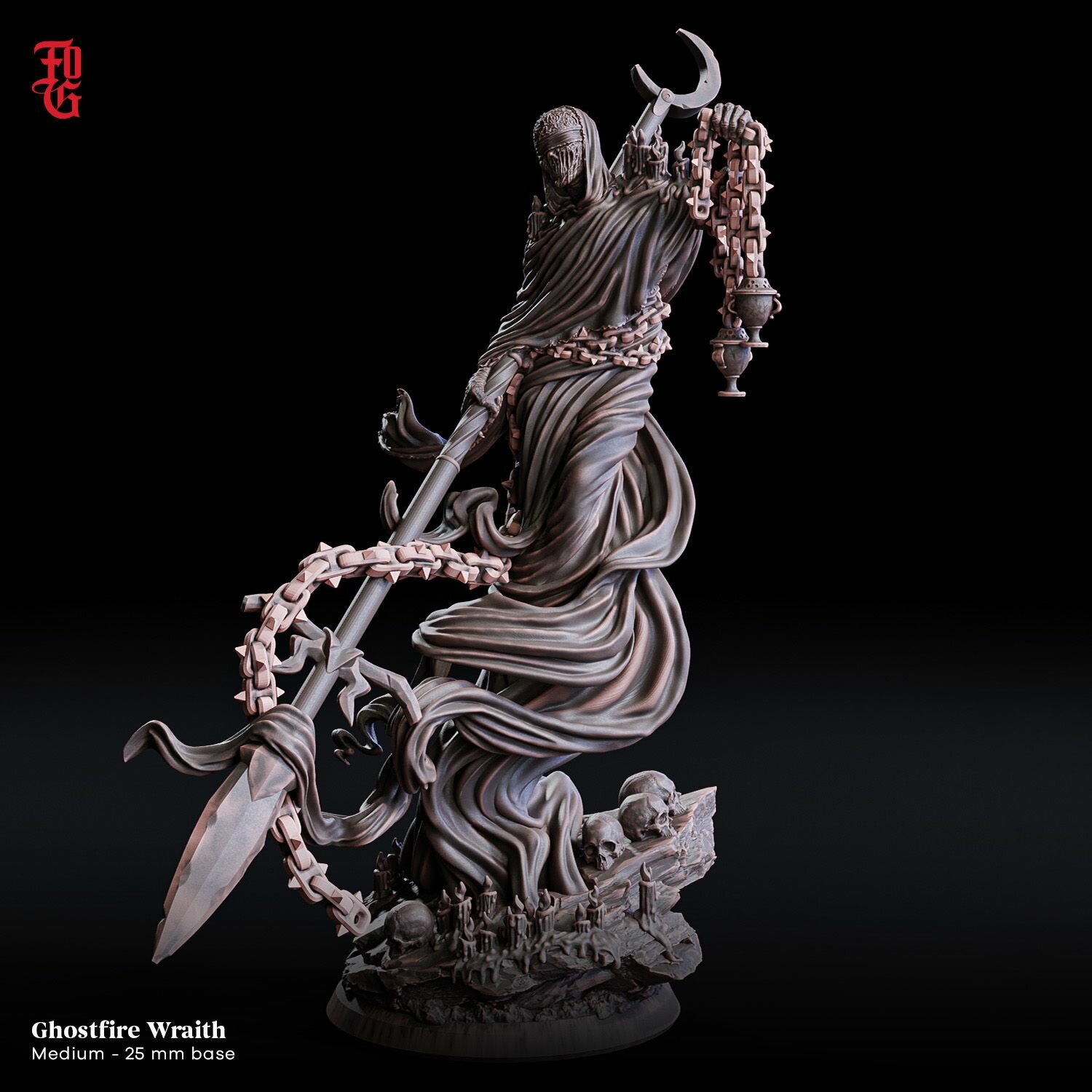 Миниатюра D&D "Дух призрачного огня" 32 мм (DnD, Dungeons & Dragons, ДнД, Подземелья и Драконы, Pathfinder)