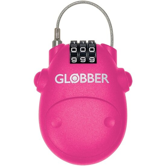 Замок-трос Globber Lock, Розовый