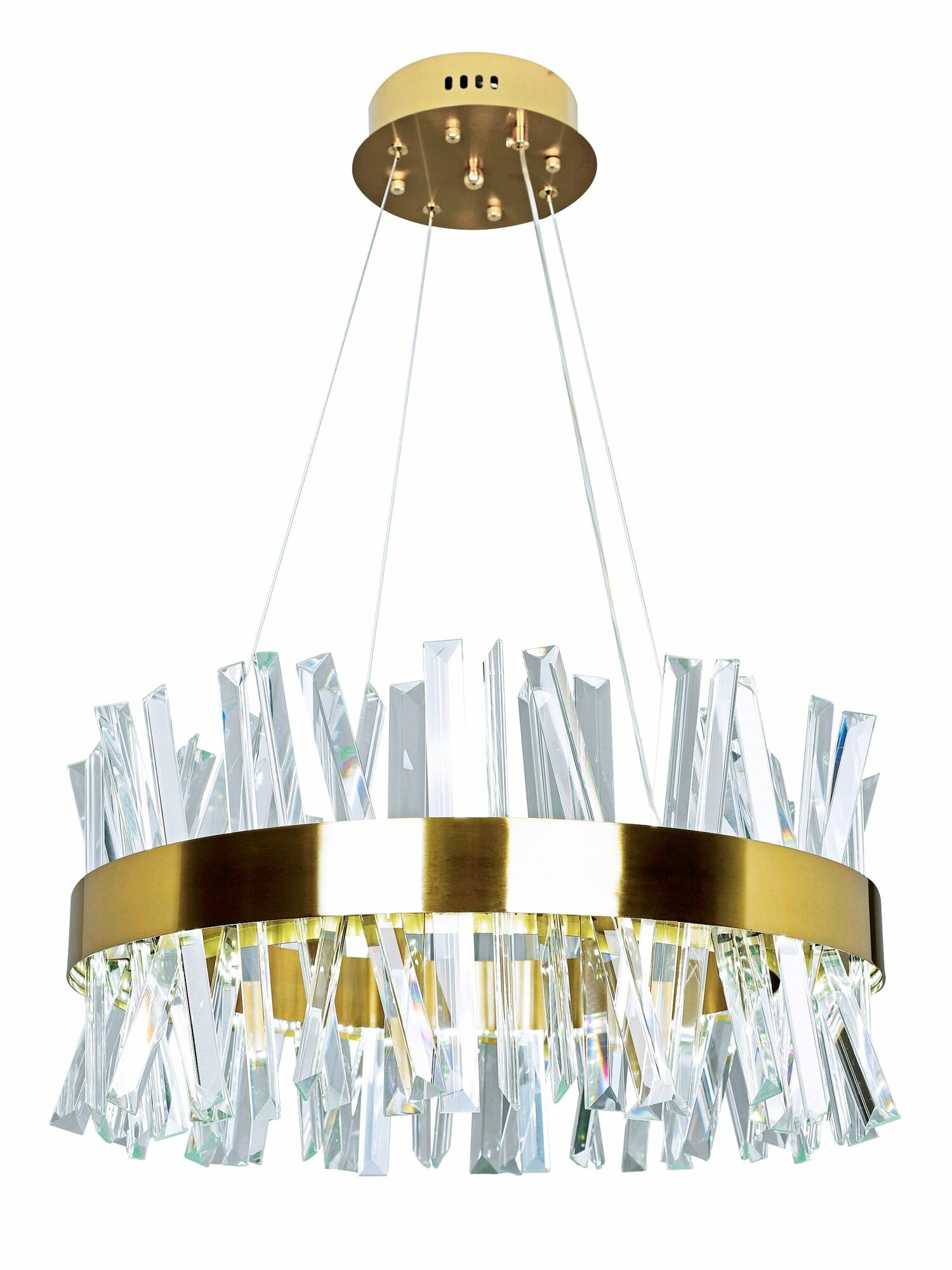 Подвесная светодиодная люстра Natali Kovaltseva INNOVATION STYLE 83047 100W 3300*4300*7000K Золото