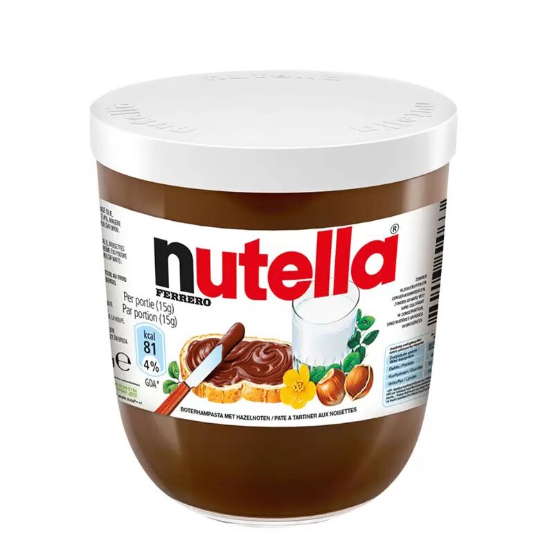 Шоколадно-ореховая паста Nutella с добавлением какао в банка Ferrero 200 гр.