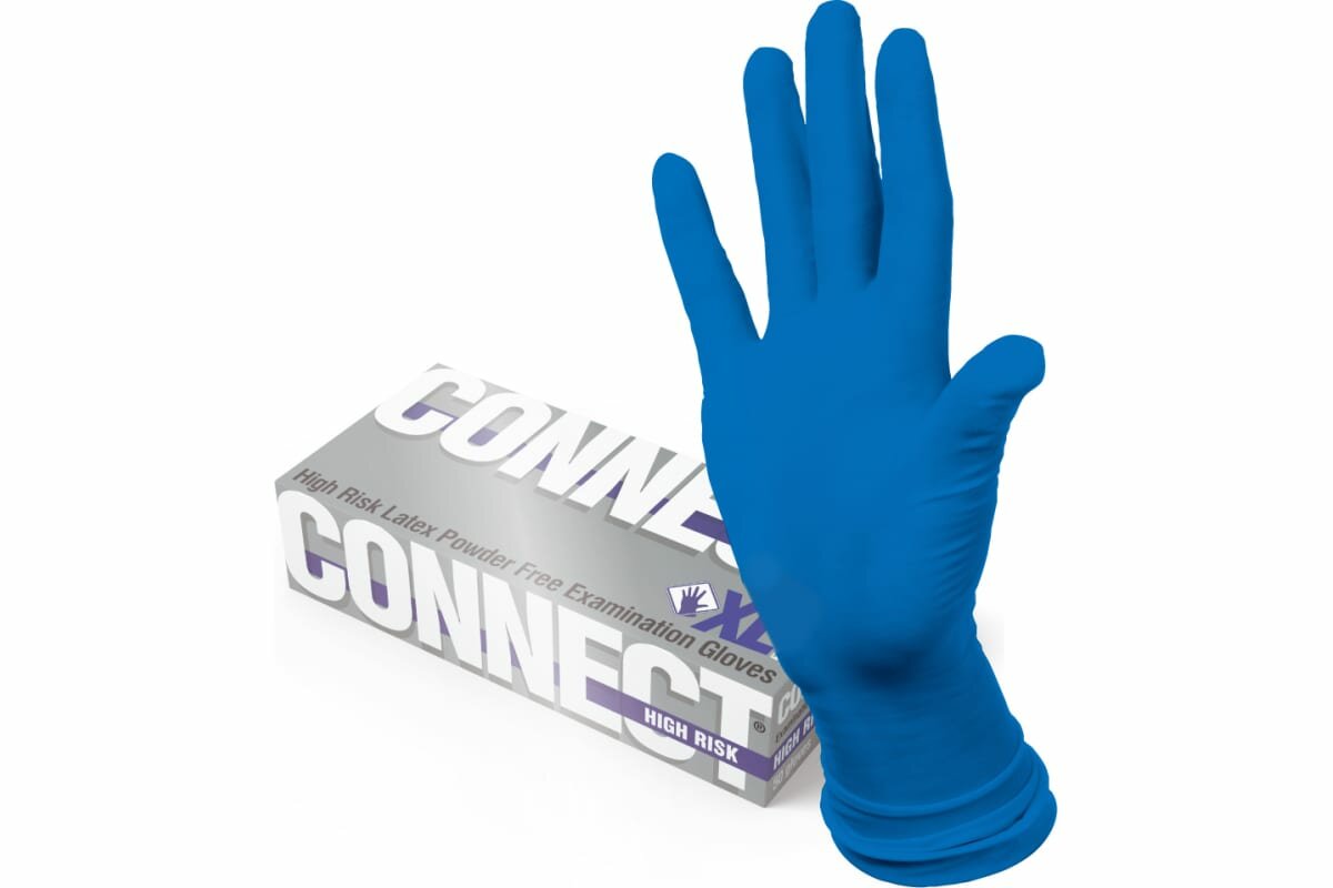 CONNECT Перчатки повышенной прочности латекс 50 штук, размер XL CТ0000003301