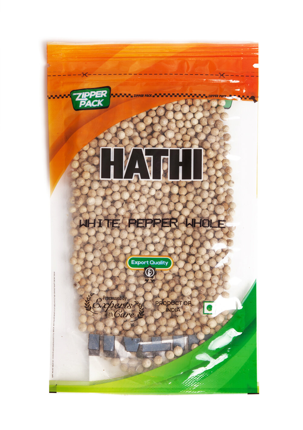 White Pepper / Перец белый горошек / 50 г / пакет / HATHI MASALA