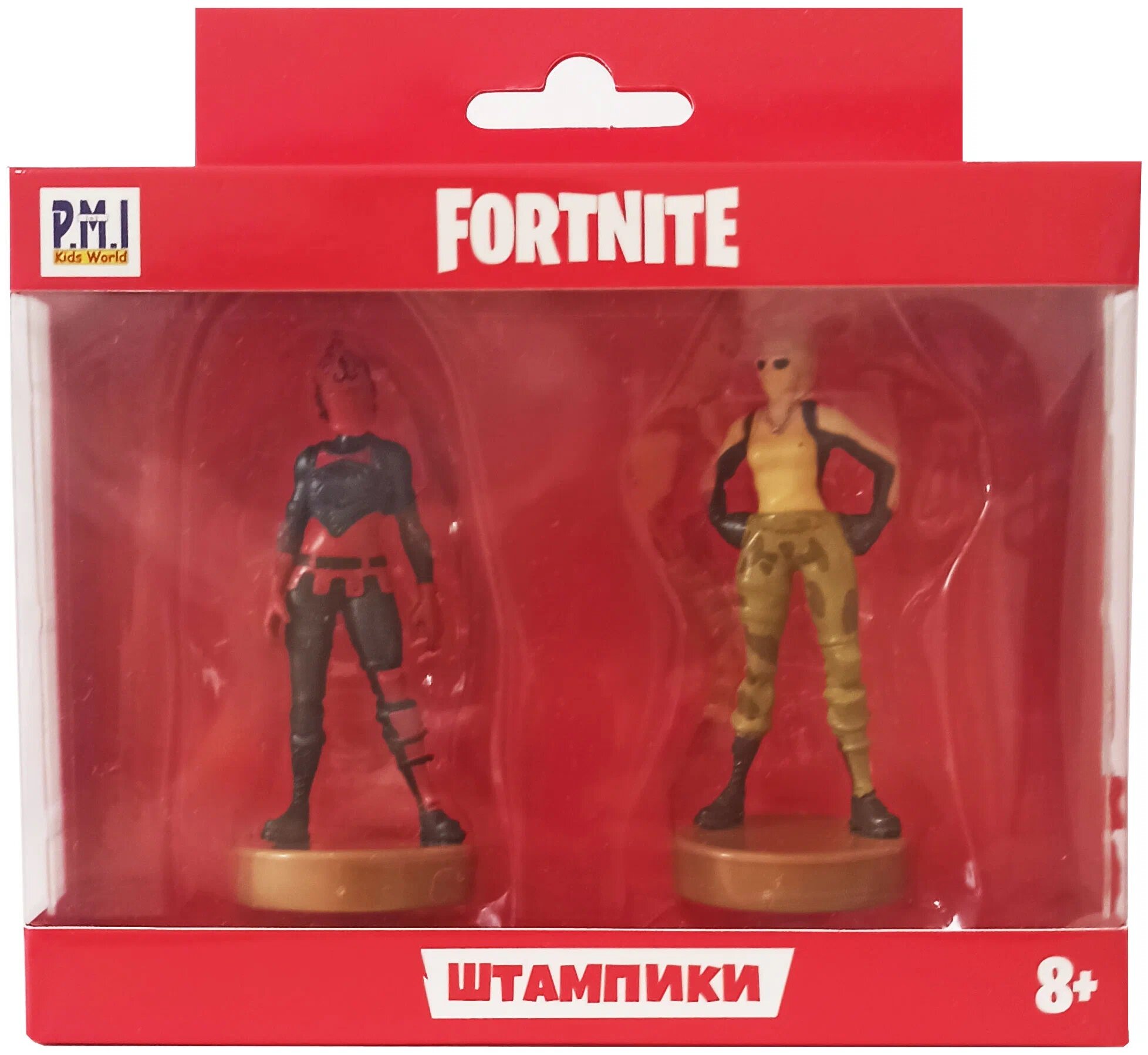 Штампик фигурка Fortnite 2шт 7,5см (2 серия) / Штампики Фортнайт в коробке по 2шт (5215) / Кобра (Scorpion) и Красный рыцарь (Red Knight)