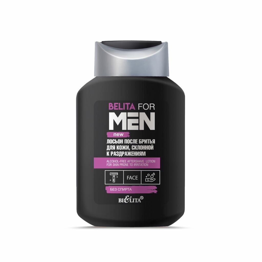 Белита Лосьон FOR MEN NEW после бритья для кожи, склонной к раздражениям, без спирта, 250 мл