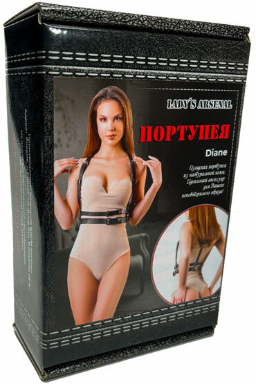 77049 BDSM Арсенал Портупея Diane, черная. Из натуральной кожи