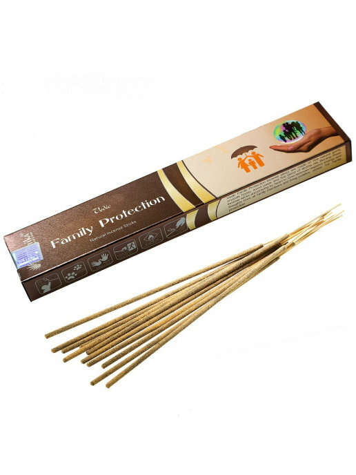 Vedic FAMILY PROTECTION Natural Incense Sticks, Aromatika (защита семьи натуральные ароматические палочки, Ароматика), 15 г.