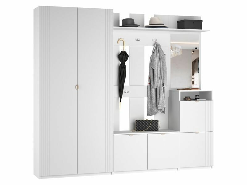 Прихожая в коридор "Санторини 4" 225х200х35 Лотос