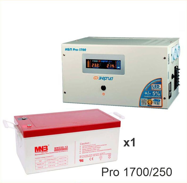 Энергия PRO-1700 + Аккумуляторная батарея MNB MМ250-12