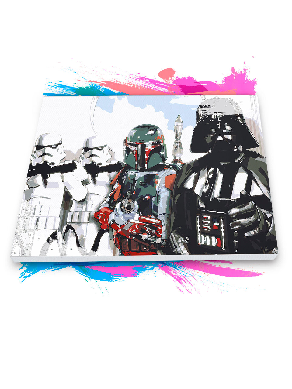 Картина по номерам на холсте Дарт Вейдер Наступление, 40 х 50 см
