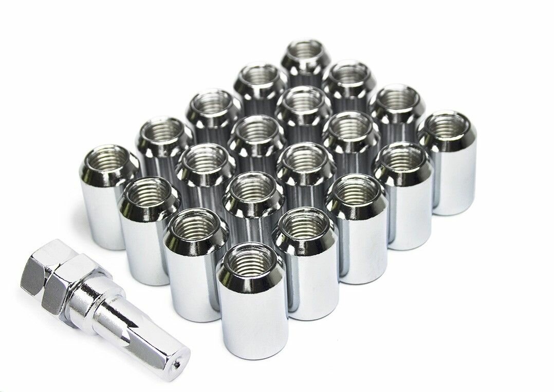 Гайки колесные Top Fit M12х1,5, 32 мм, внутренний шестигранник, стальные, серебро, комплект