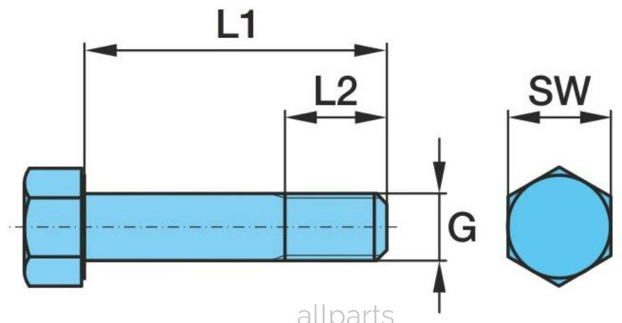 BPW 0334014150 болт амортизатора ! нижн. М24х100/36 8.8 \BPW