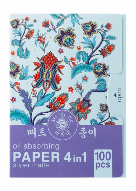 Mi-Ri-Ne Super Matte Oil Absorbing Paper 100 Матирующие салфетки для лица с бамбуковым углем 100мл
