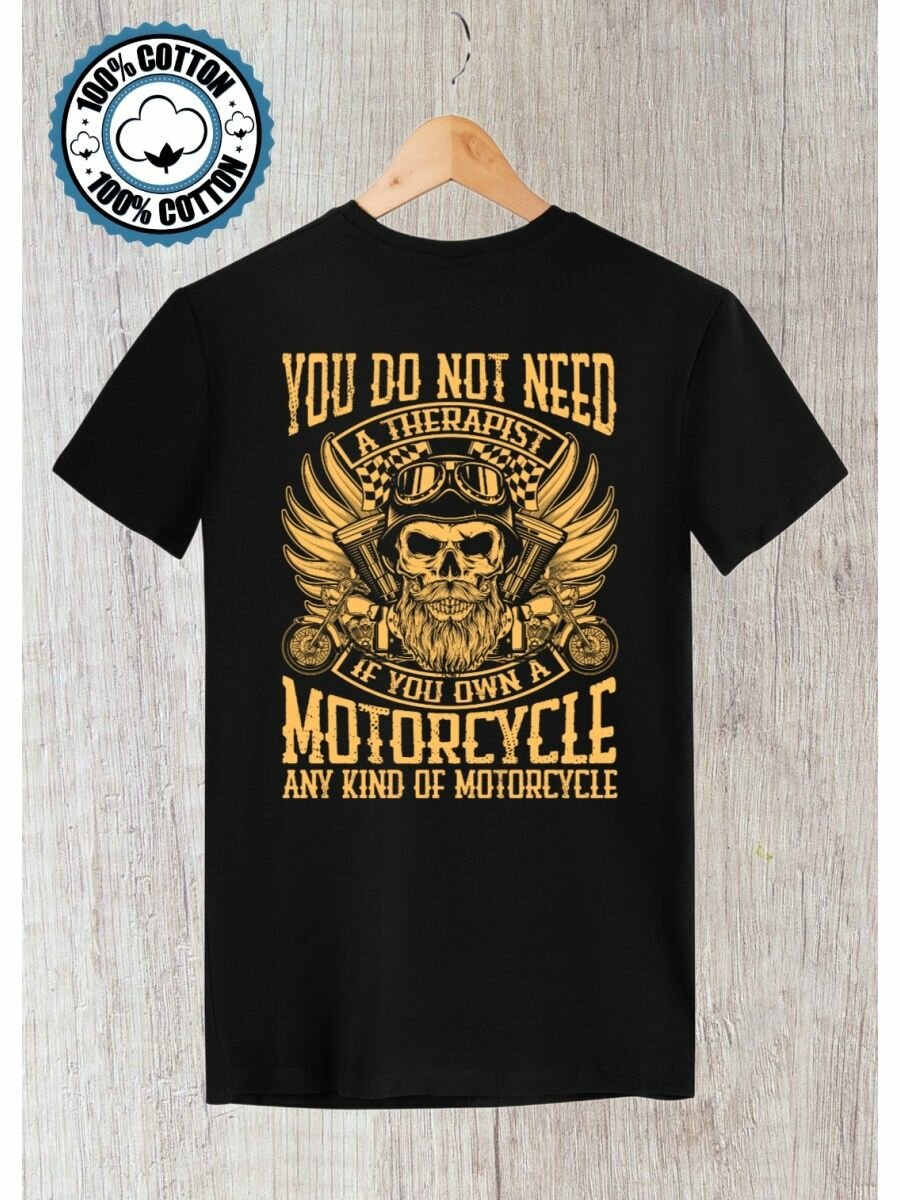 Футболка байкер череп мотоцикл motorcycle king