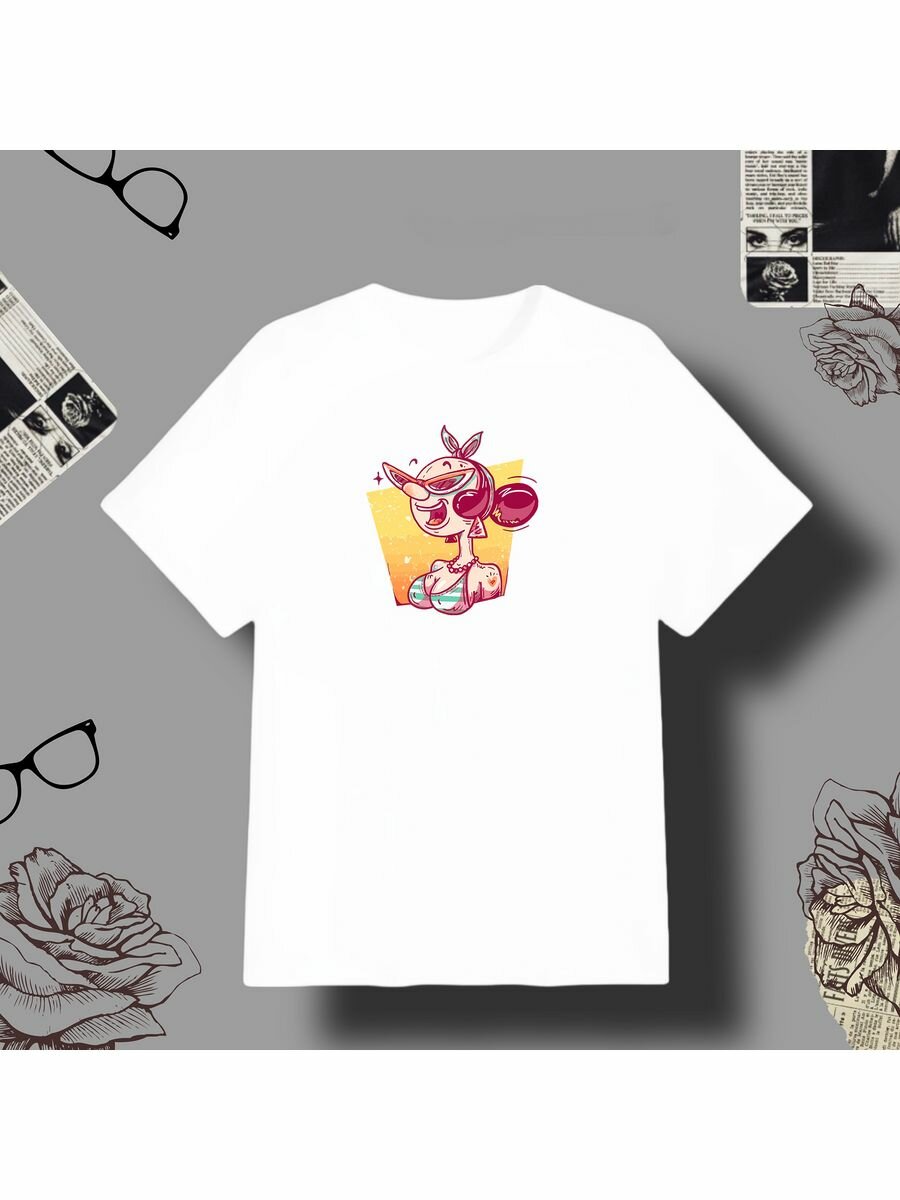 Футболка смешная девушка в очках