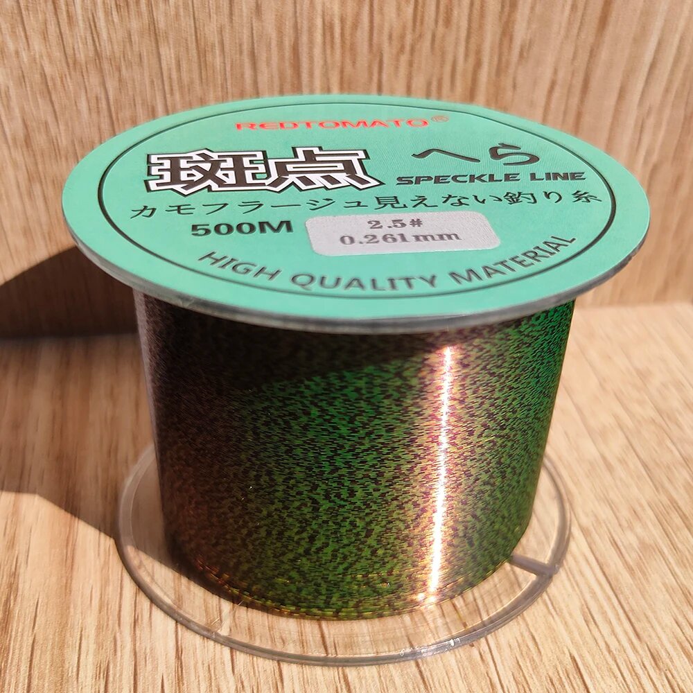 Рыболовная леска REDTOMATO 500 м суперпрочная невидимая 0.4-0.105mm, 500M green