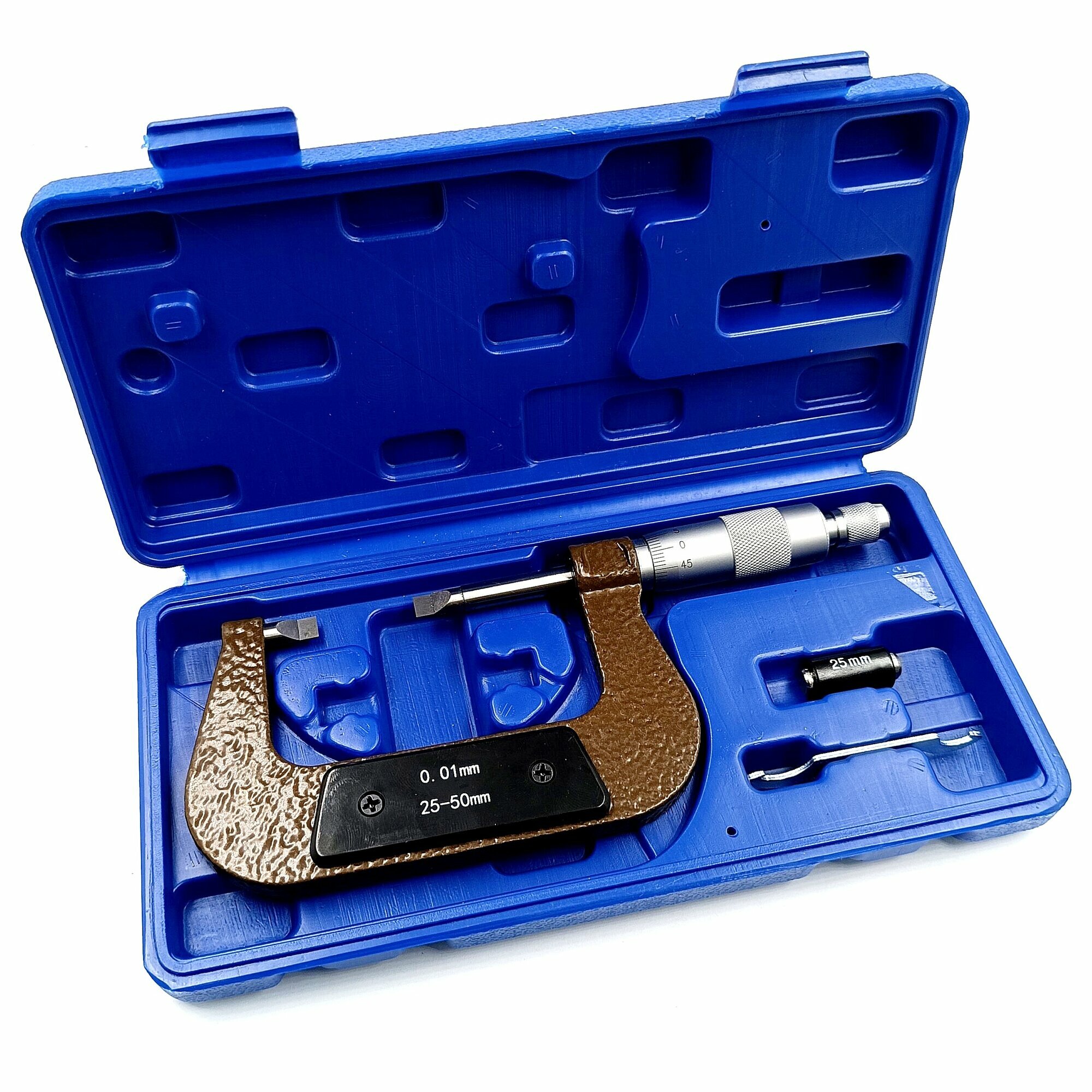 Микрометр Лезвийный МКЛ-50 25-50мм (0,01) т/с (0,7мм толщина лезвия) для узкой канавки.