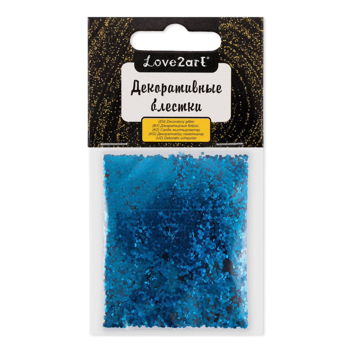 "Love2art" Декоративные блестки GLIS-01 1 мм 5 г 4.5 мл № 27 синий темный/dark blue