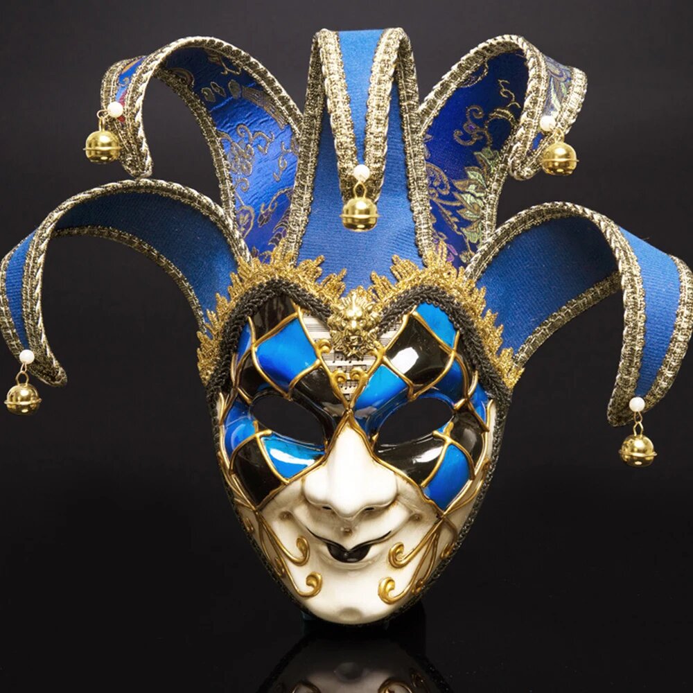 Венецианская маска клоуна Blue