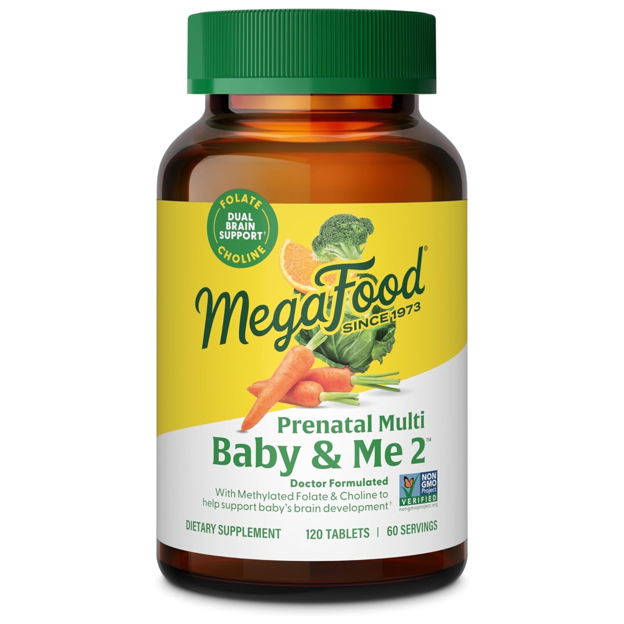 Megafood, Baby and Me 2, Prenatal Multi, мультивитамины для беременных, 120 таблеток