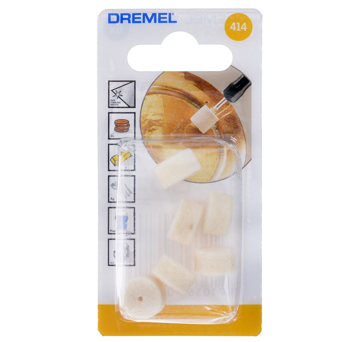 Войлочная полировальная насадка Dremel (414) (2615041432)