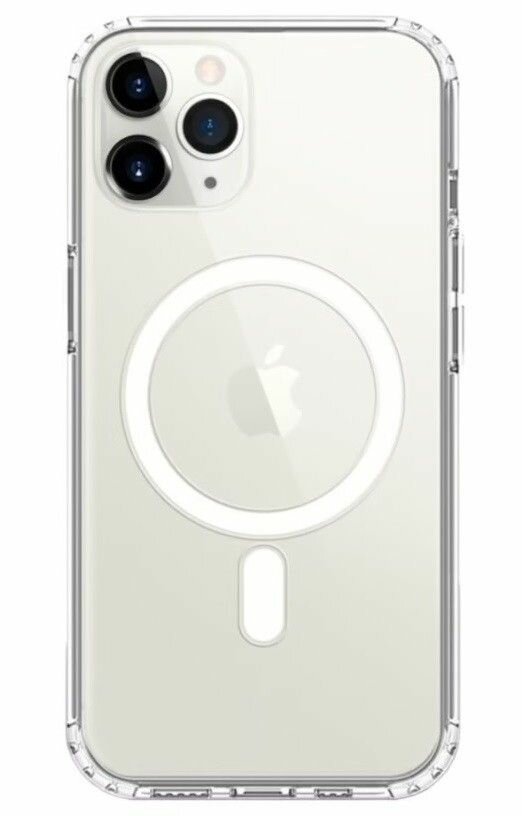 Накладка силиконовая MagSafe для Apple iPhone 13 Pro прозрачная