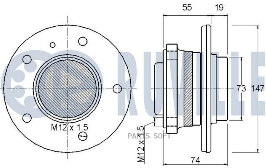 Подшипник-ступица BMW Serie 1 (E87) 116i Serie 1 (E81) 118i Serie 3 (E90) 325xi 325i Serie 1 120d Se
