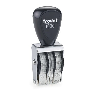 Trodat 1000 ленточный датер высота символа 3мм, русский