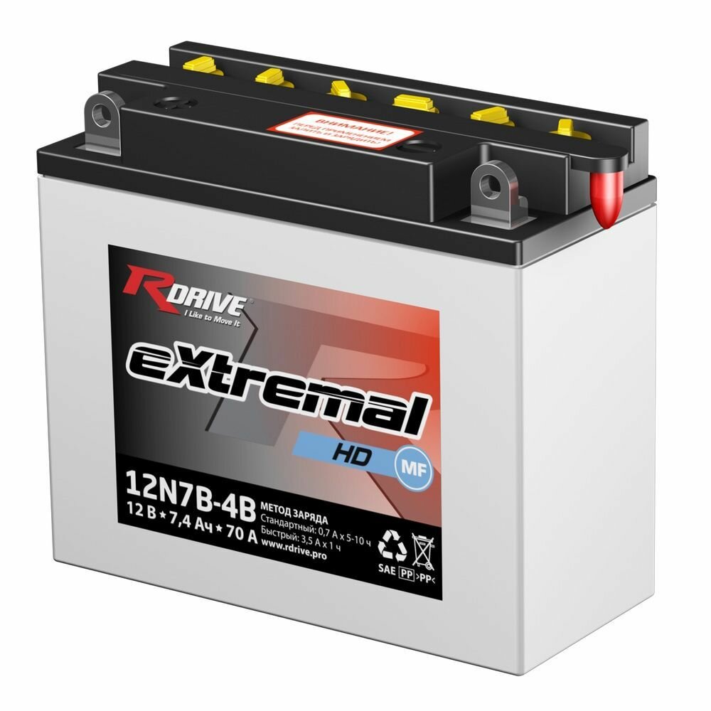 Мото аккумулятор RDRIVE HD 12N7B-4B