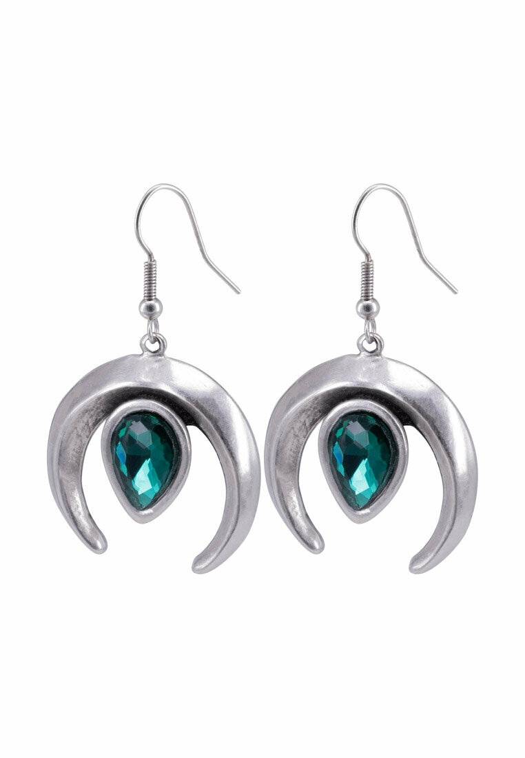 Серьги с подвесками, фианит