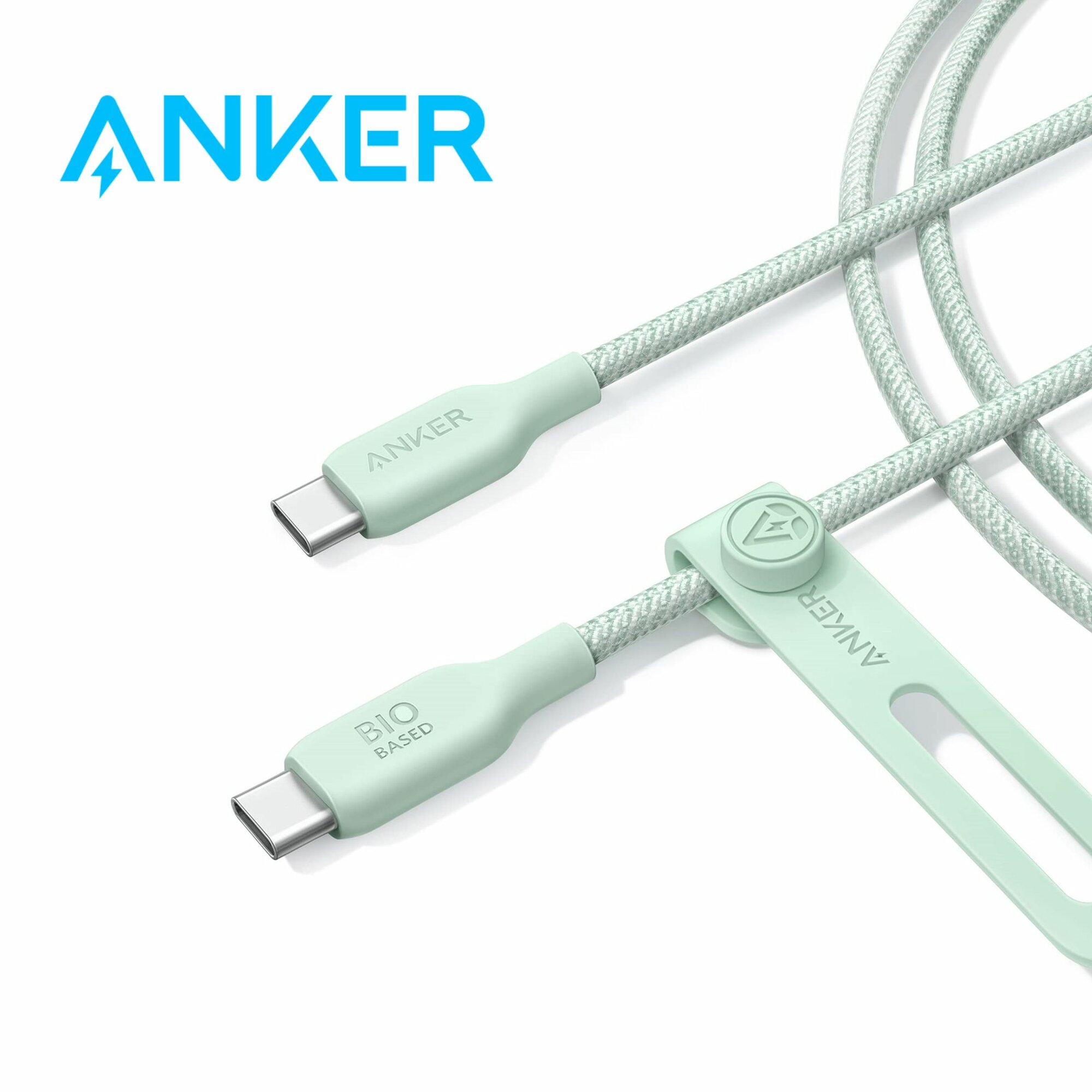 Anker USB C to C Cable (240W, 1.8m), Bio-Braided Fast Charge Cable для iPhone 15 / 15 Pro, MacBook Pro 2020, iPad Pro 2020, iPad Air 4, Samsung Galaxy S23 + / S23 Ultra