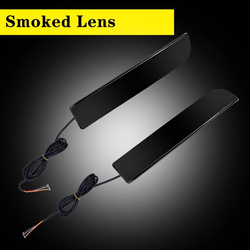 IJDM полный Светодиодный отражатель бампера для Mitsubishi Lancer Evo X Outlander, для smoke Lens