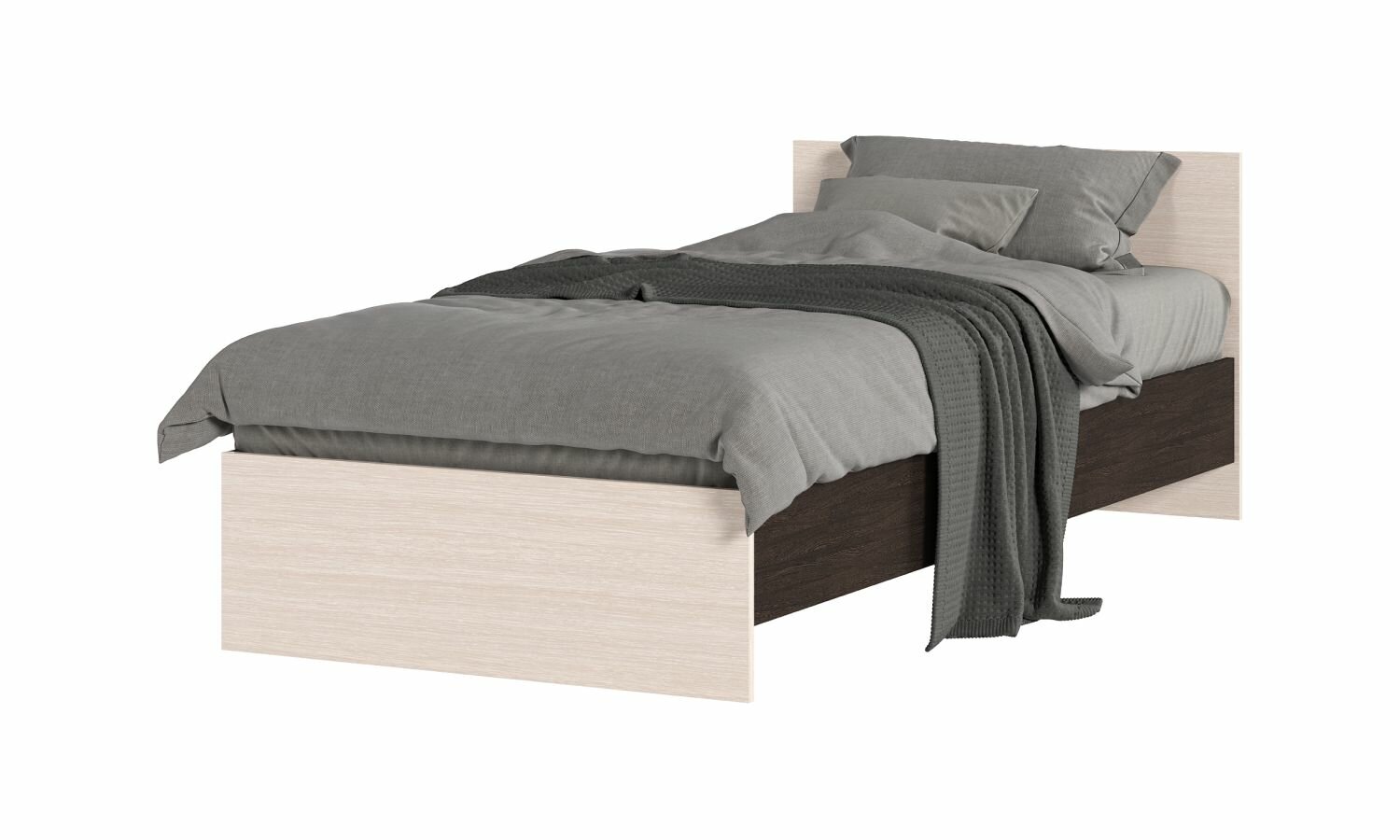 Спальня басса КР 555 кровать (952х700х2032) Корпус венге/белфорт