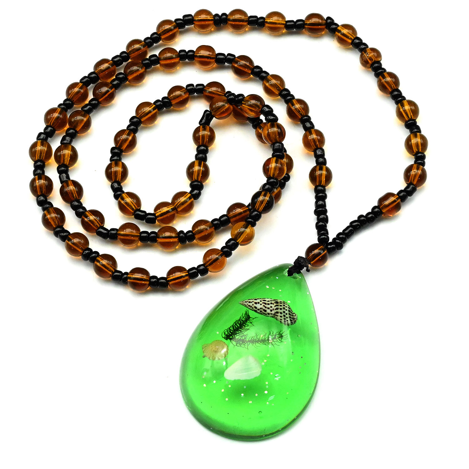 Бусы, янтарь