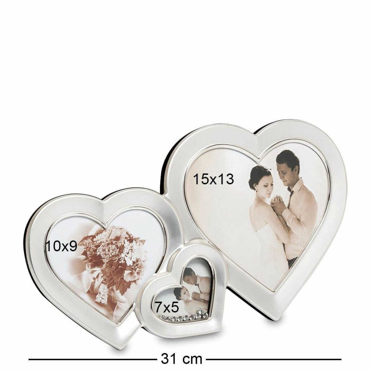 Фоторамка Влюбленные сердца (на 3 фото: 10х9, 7х5, 15х13) A1887500