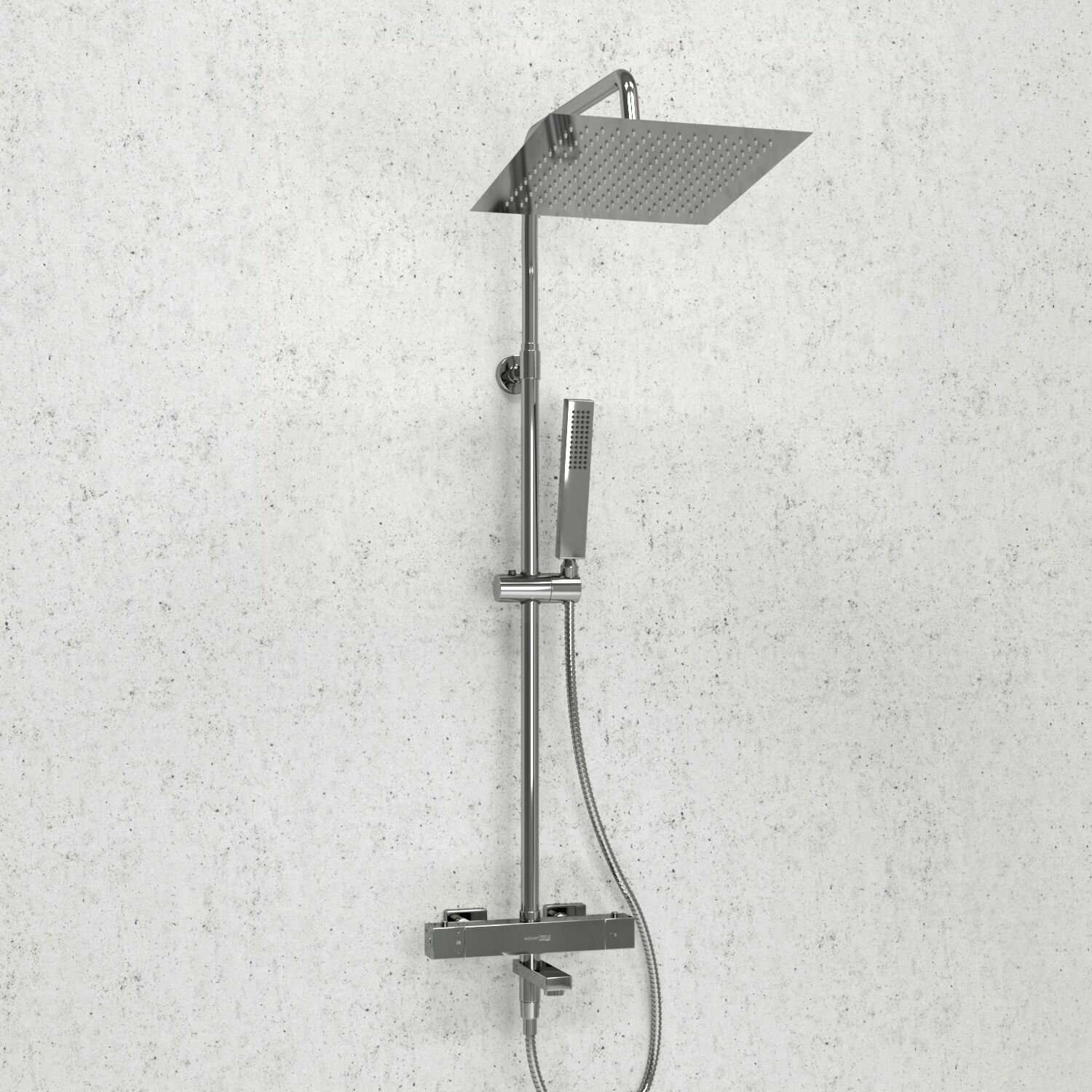 Душевая система с термостатом и тропическим душем хром A199.118.103.010. CH T WasserKRAFT