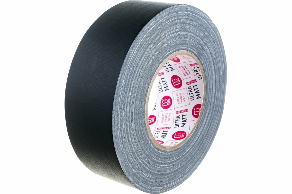 DGTAPE Клейкая лента ultraMATT - Гаффа тейп 50мм/50м - Черный UM50/50/B